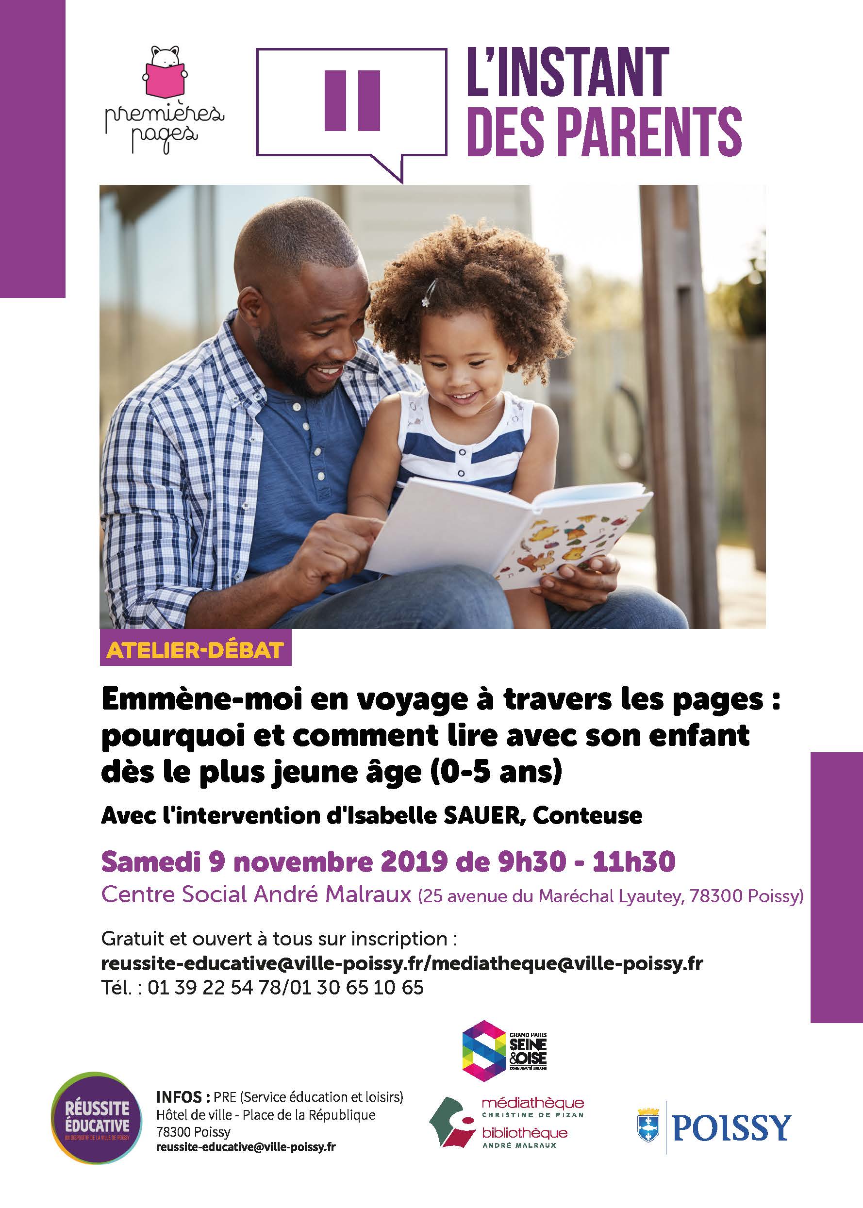 Instant des parents, atelier débat - Ville de POISSY