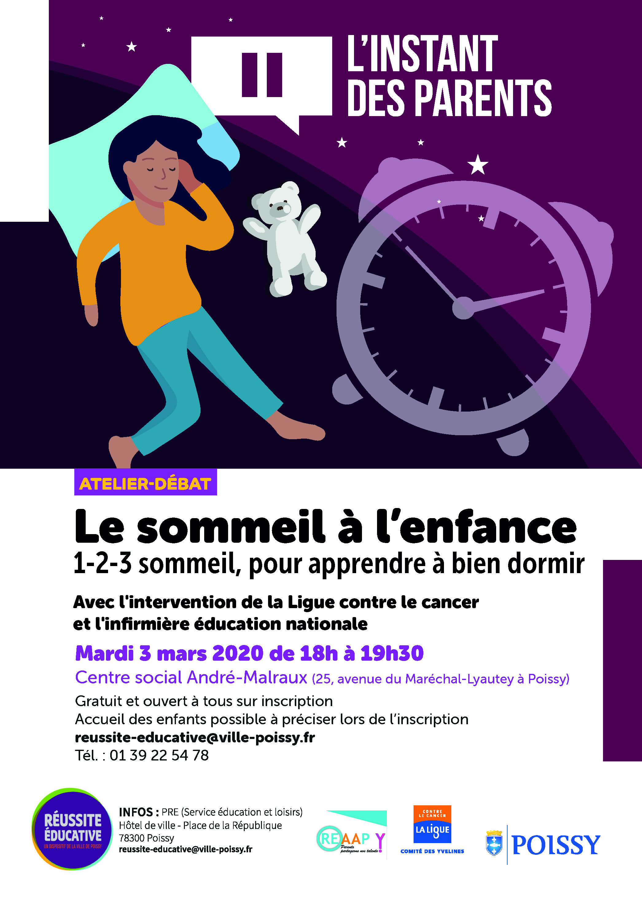Instant des parents “Le sommeil à l'enfance” - Ville de POISSY